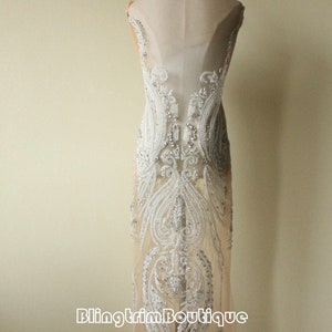 Luxurious Rhinestone Applique Dress Size Design Full Length Body Hand ...