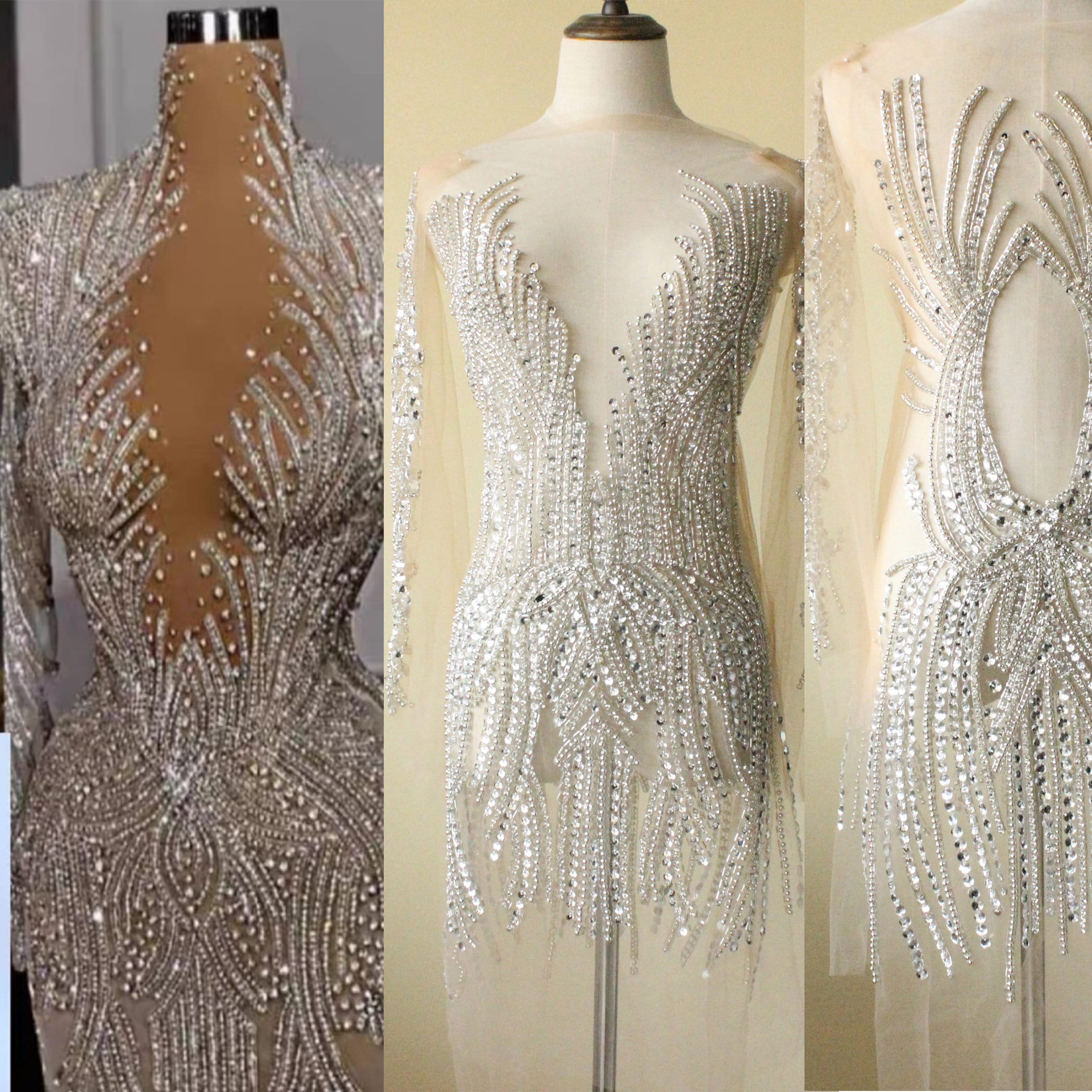 Gold Diamond Top Prom Dress