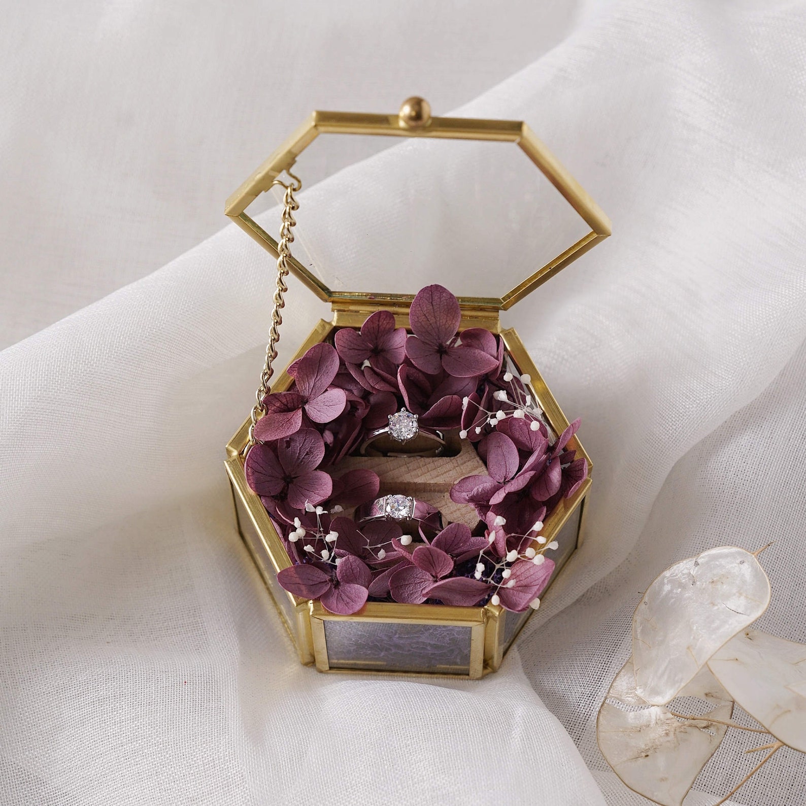 Wedding Ring Box Glass Wedding Ring Holder Ring Bearer Box | Etsy