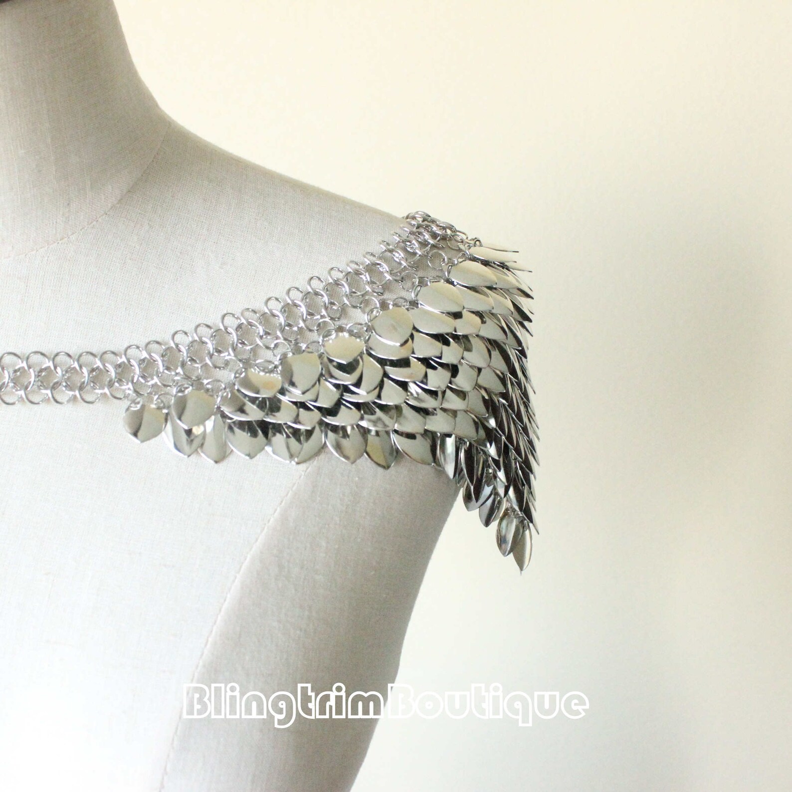 Scalemail Chainmail Harness Shoulder Warrior Pauldrons Pieces - Etsy