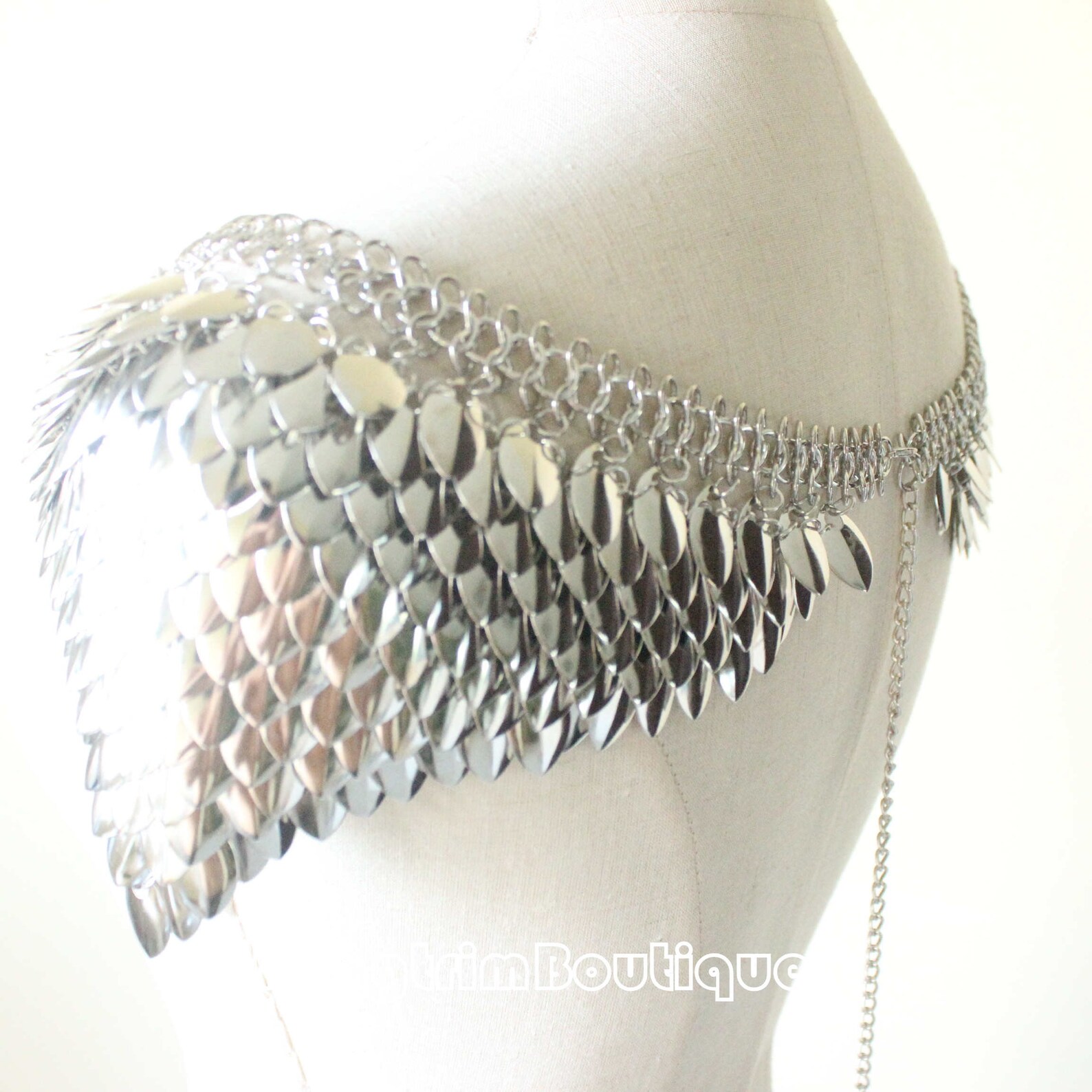 Scalemail Chainmail Harness Shoulder Warrior Pauldrons Pieces - Etsy