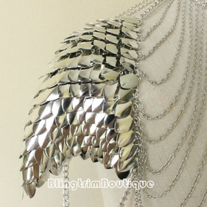 Scalemail Chain Mail Mantle Dragon Scale Scalemails Cosplay Shoulder ...