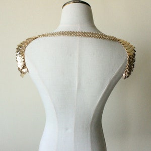 Shiny Handmade Scalemail Shoulder Armor, Silver Scalemaille Chain ...