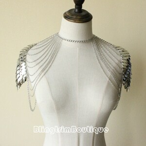 Scalemail Chain Mail Mantle Dragon Scale Scalemails Cosplay Shoulder ...