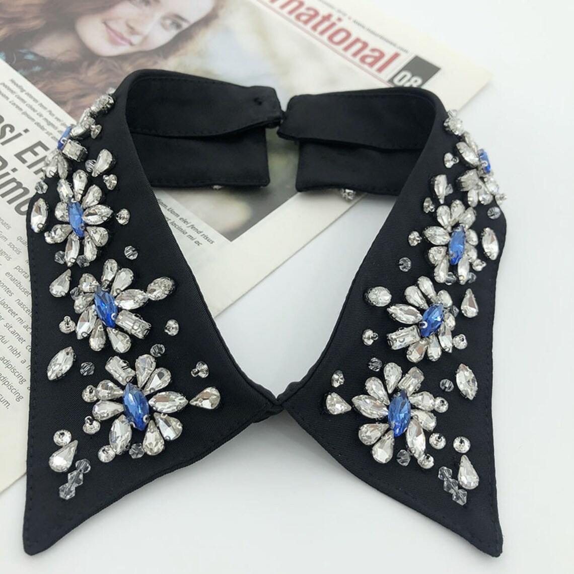 Rhinestone Fake Collar Removable Fake Collar Detachable False | Etsy