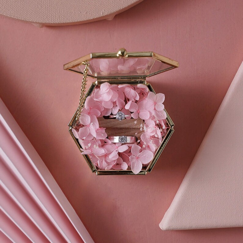 Wedding Ring Box Glass Wedding Ring Holder Ring Bearer Box - Etsy