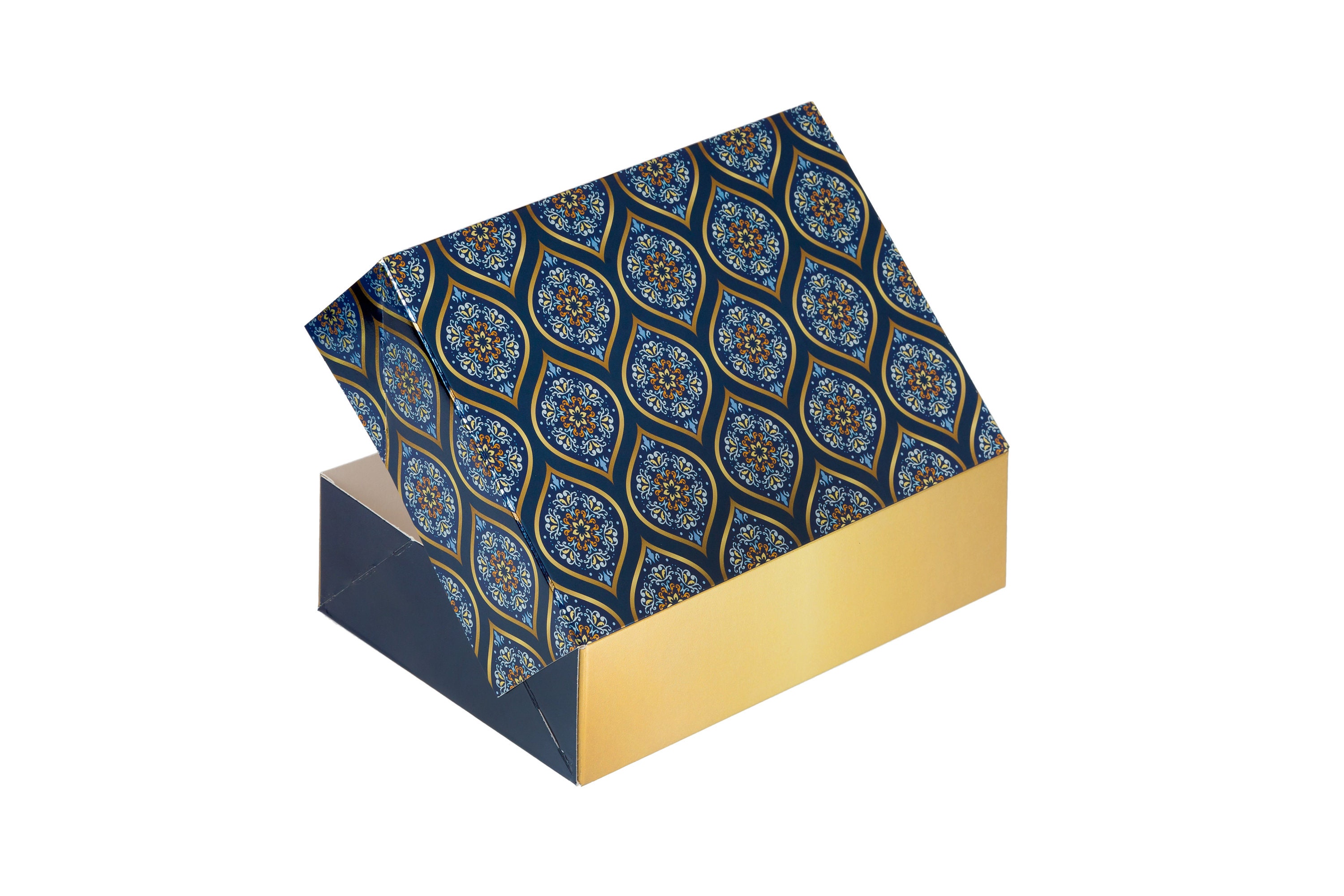 Designer Royal Blue & Gold 1kg Indian Sweet Boxes Mithai - Etsy UK