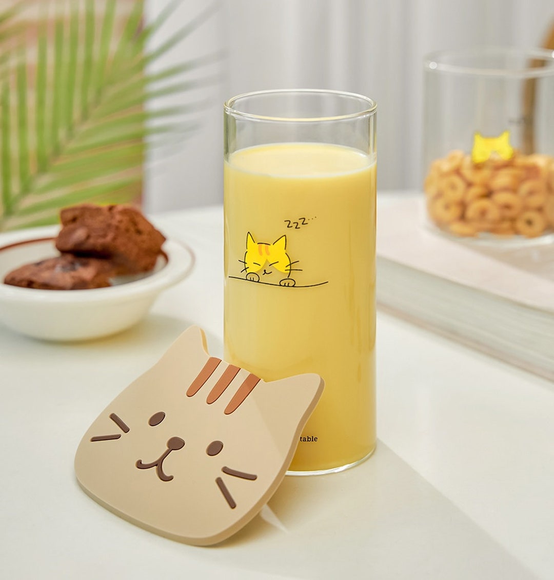 Cozy Table Miu Cats Cute Cat Character Glass Set / Ice Coffee Cup ...