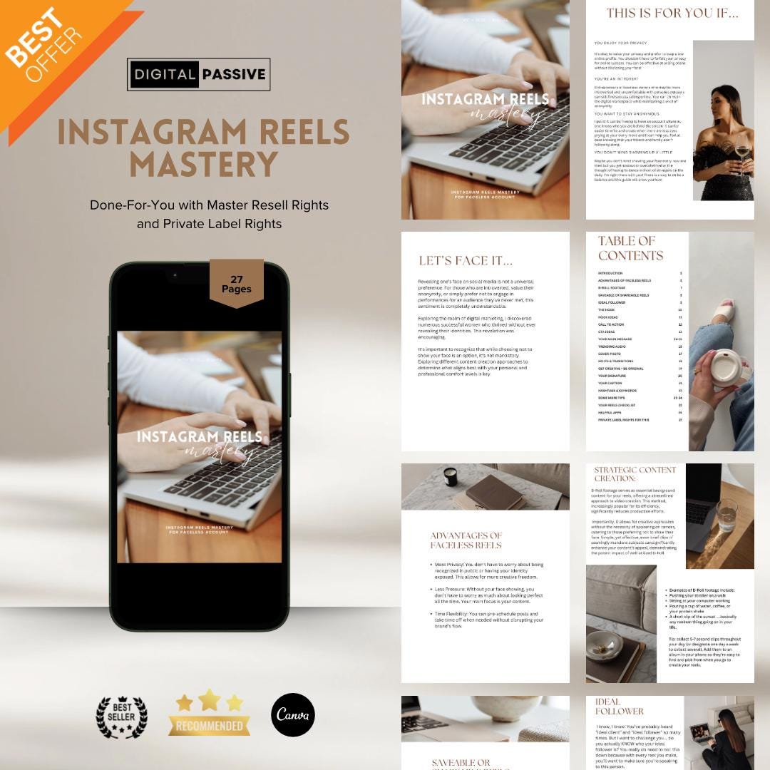 Instagram Reels Mastery With Master Resell Rights MRR and Private Label ...