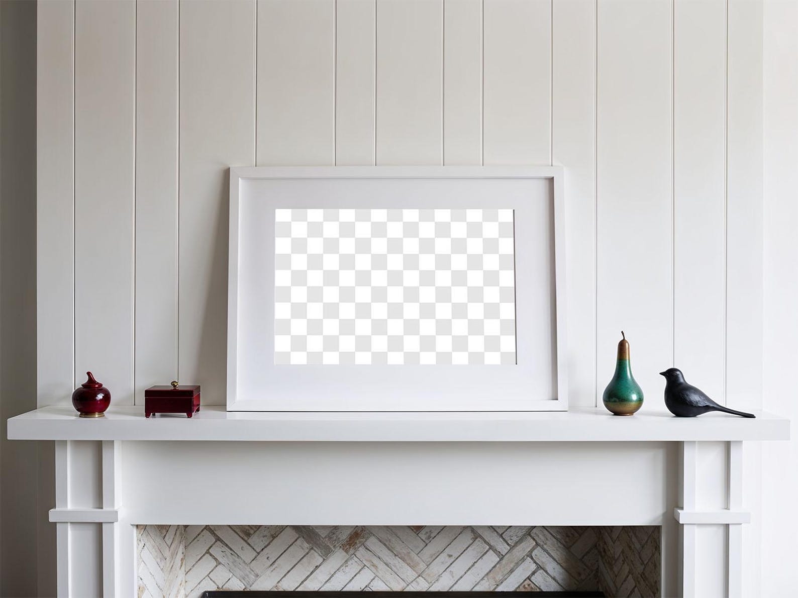 White Horizontal Frame Mockup, White Landscape Frame Mockup, Frame ...