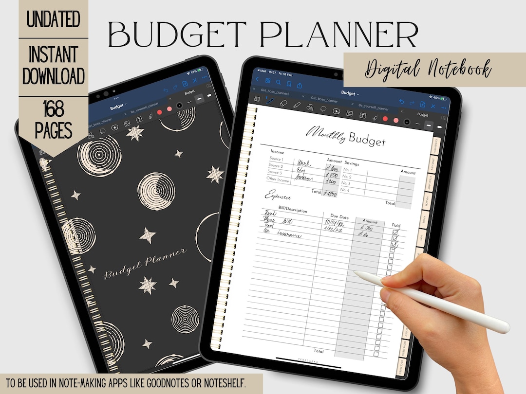Digital Budget Planner | Digital iPad Planner | Digital Finance Planner ...