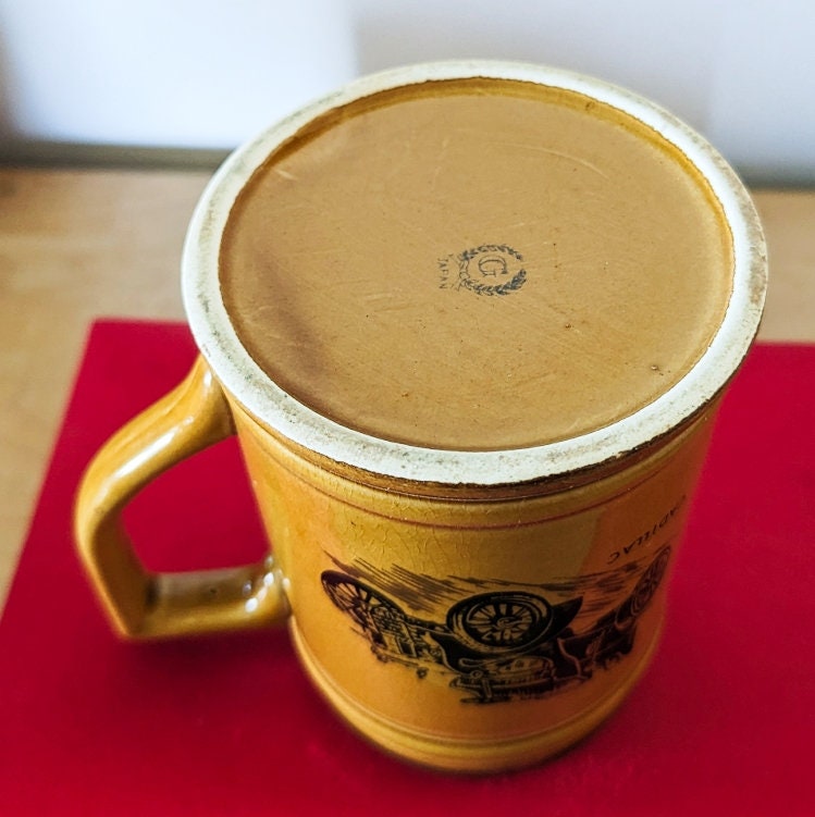 1903 Cadillac Ceramic Beer Mug Tankard 0.5 Liter W Handle 5" High X 3 ...