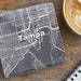 Miami FL Map Coasters in Your Choice of Color – FL Decor, Florida Gift ...