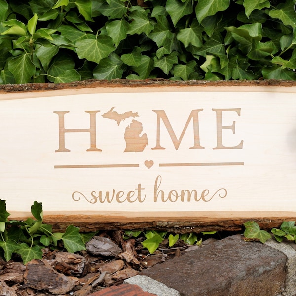 Michigan Home Sign - Etsy
