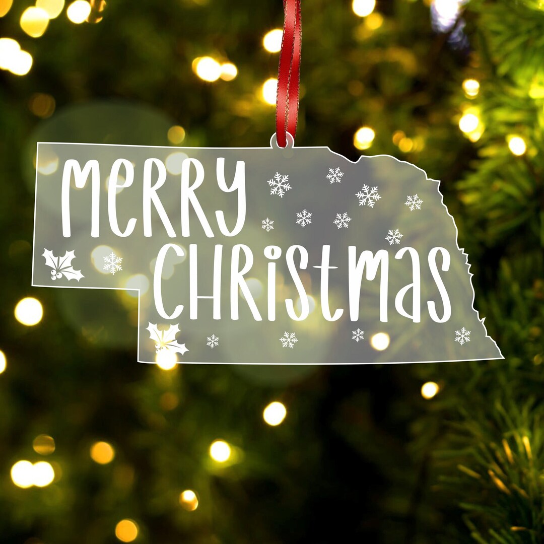 Nebraska Christmas Ornament, Nebraska State Gift, Nebraska Gifts ...