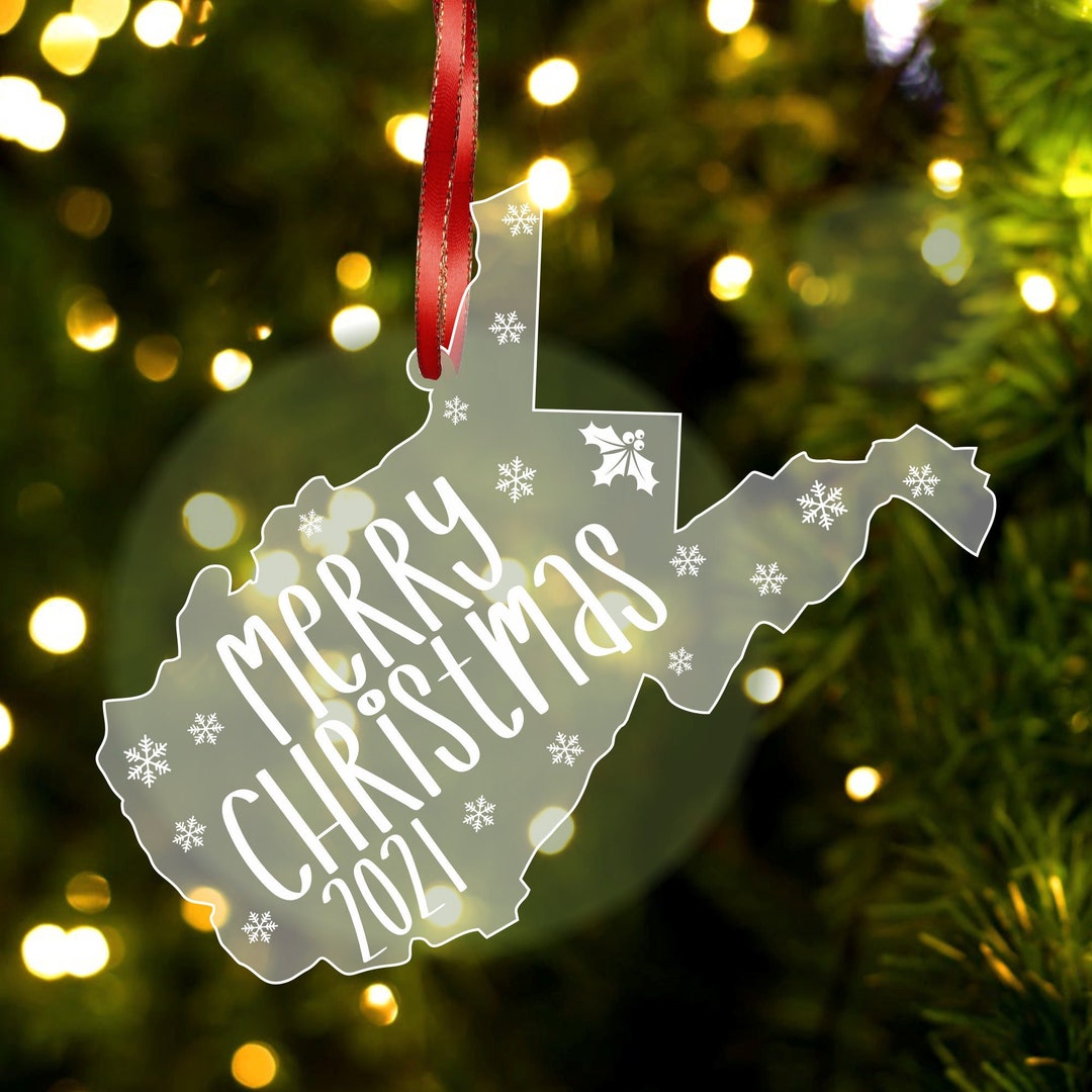 West Virginia Christmas Ornament, West Virginia State Gift, West ...