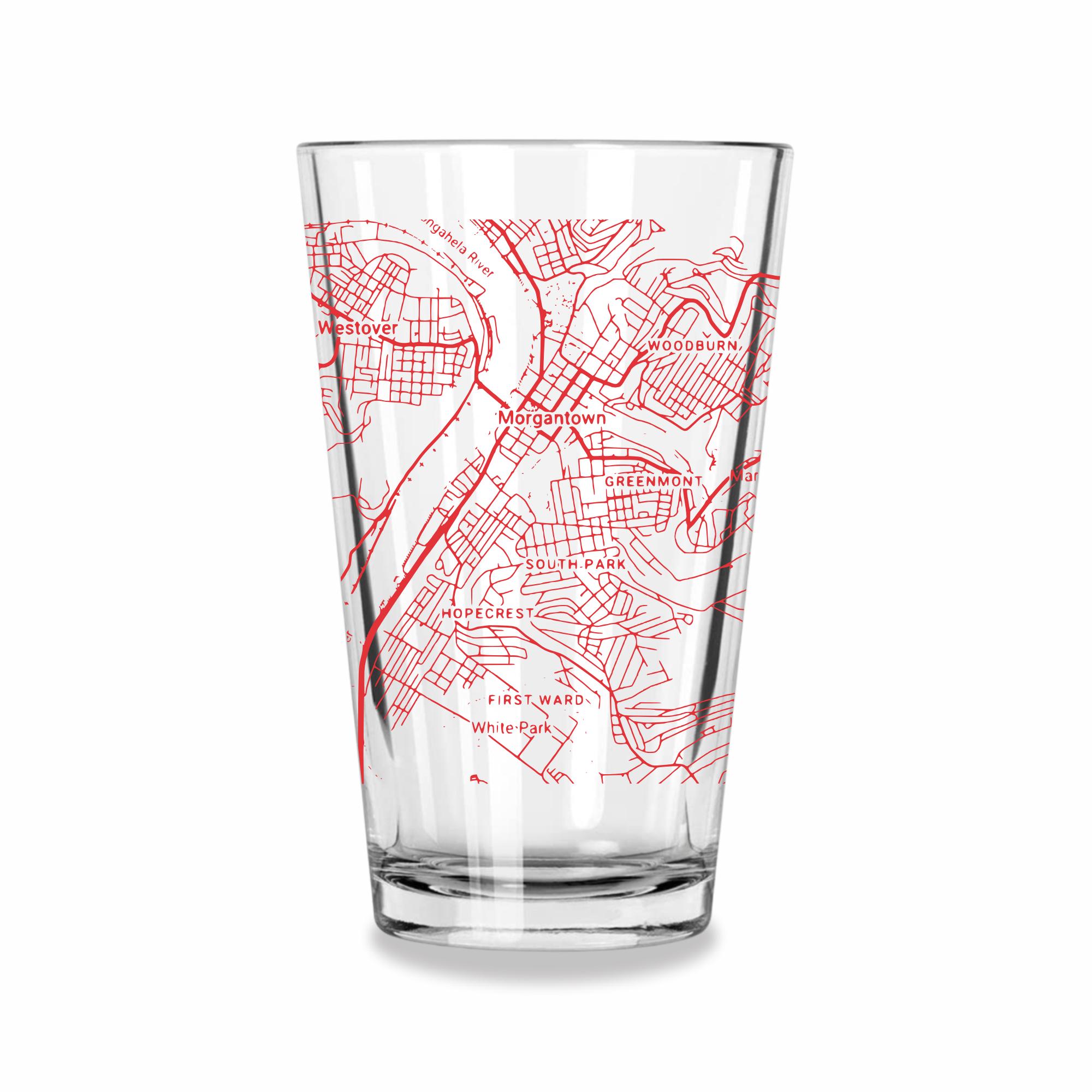 Morgantown Pint Glass, UV Printed Choose From Over 40 Colors ...