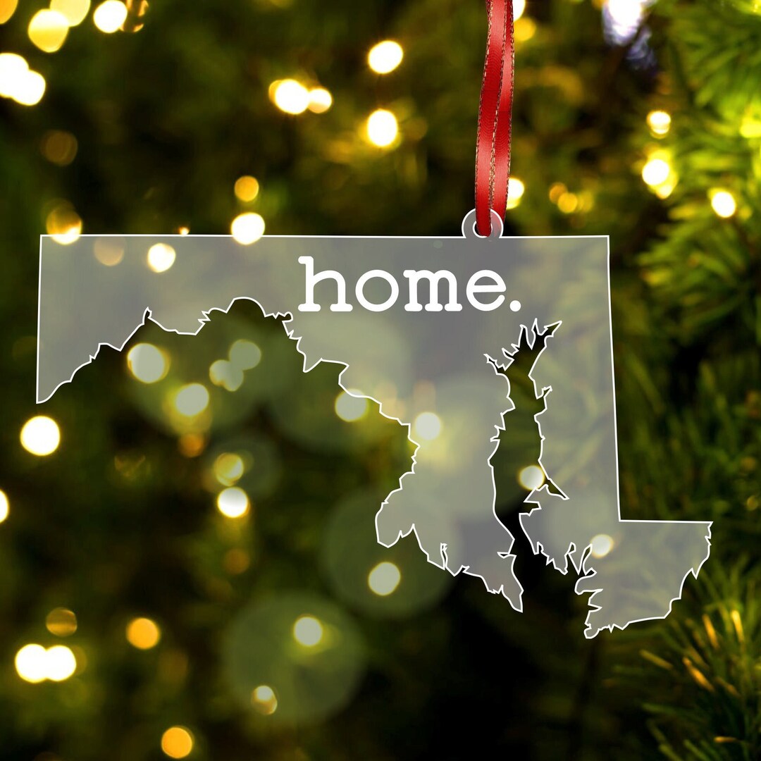 Maryland Home Ornament, Maryland State Gift, Maryland Decor, Christmas ...
