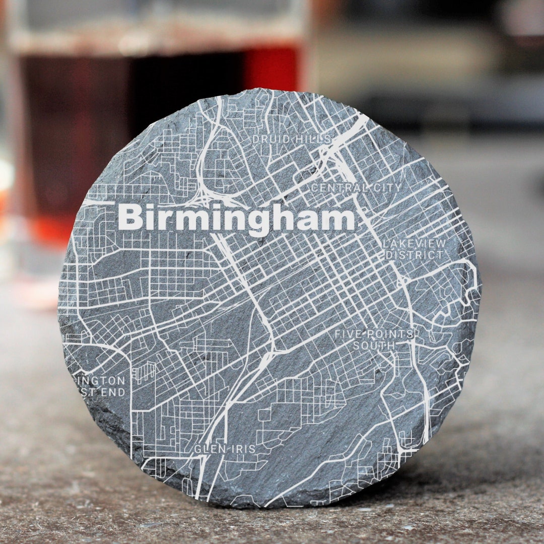 Birmingham AL Street Coaster, Birmingham Decor, Housewarming ...