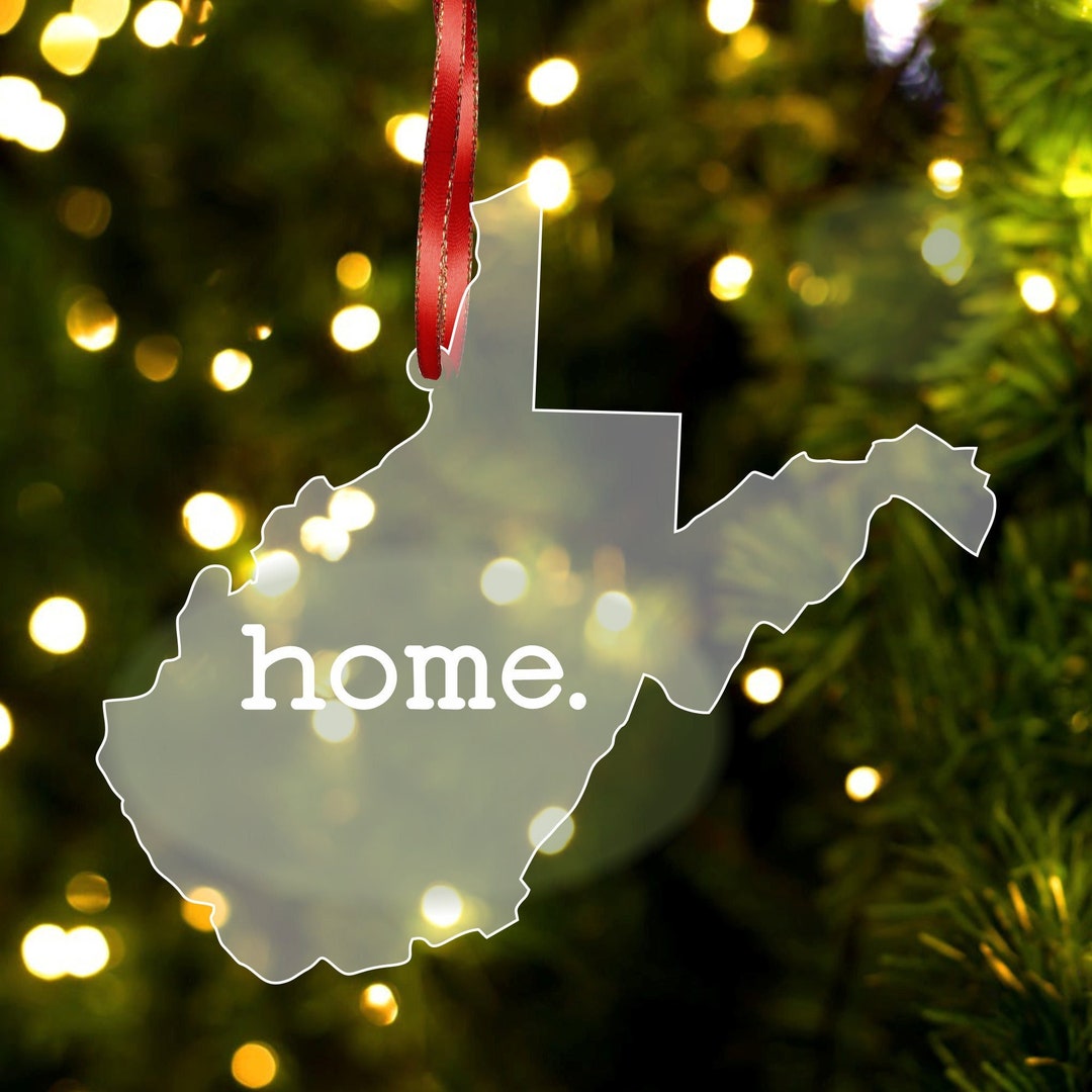 West Virginia Home Ornament, West Virginia State, Christmas Tree ...
