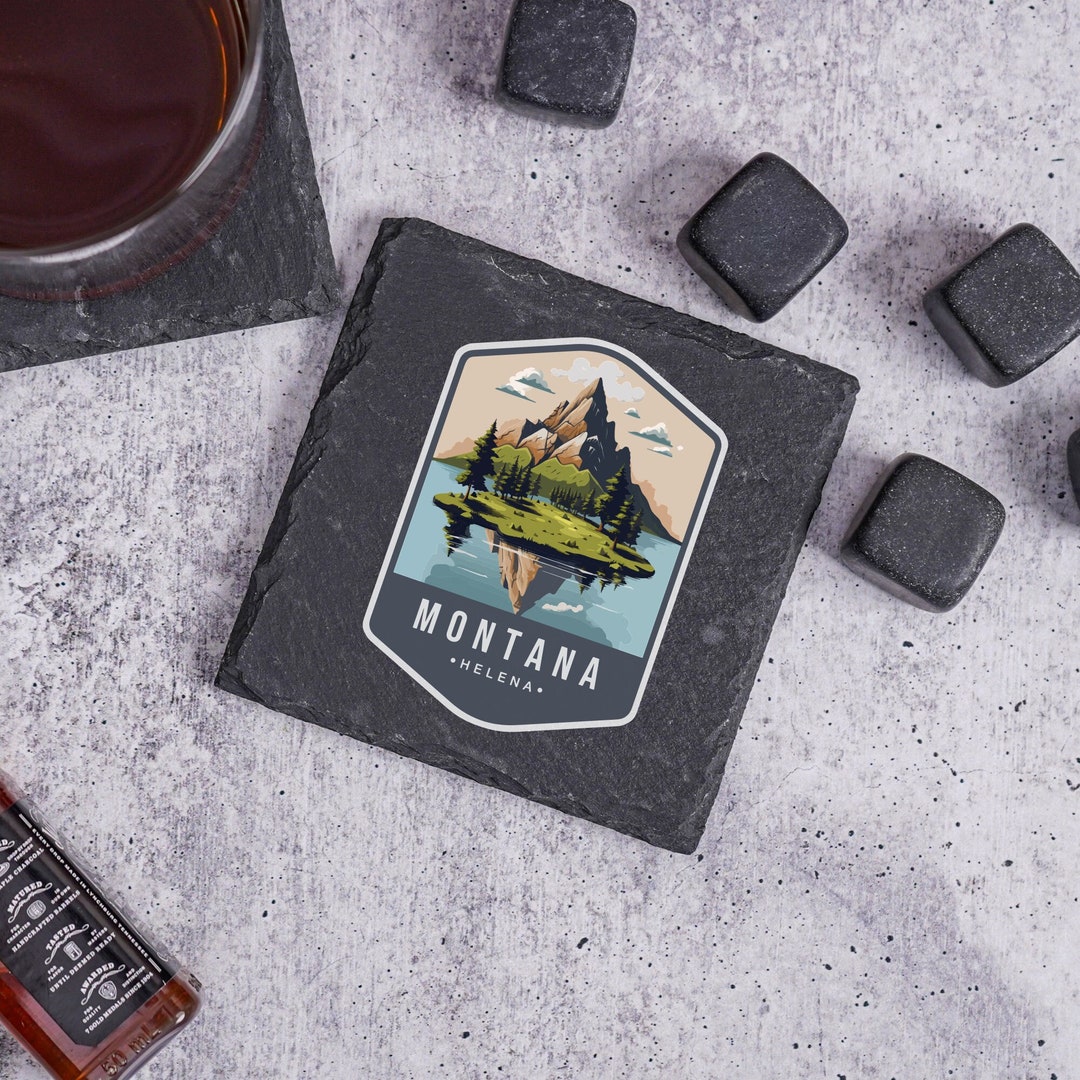 Montana Souvenir, Custom Stone Coaster, Montana State Gift, Montana ...