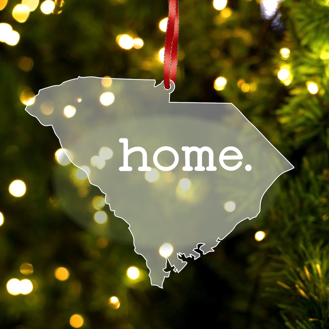 South Carolina Home Ornament, South Carolina Gift, Christmas Tree ...