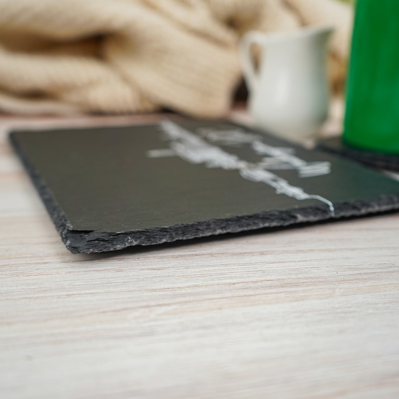 Akron OH Skyline Trivet, Personalized Housewarming Gift, Slate Trivet ...