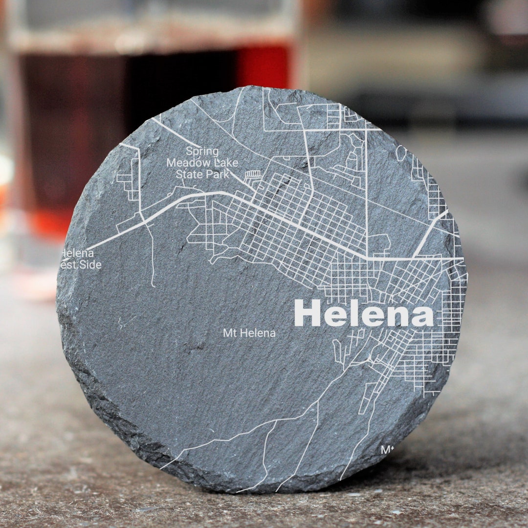 Helena MT Street Map Coaster, Helena MT Decor, Housewarming Gift ...