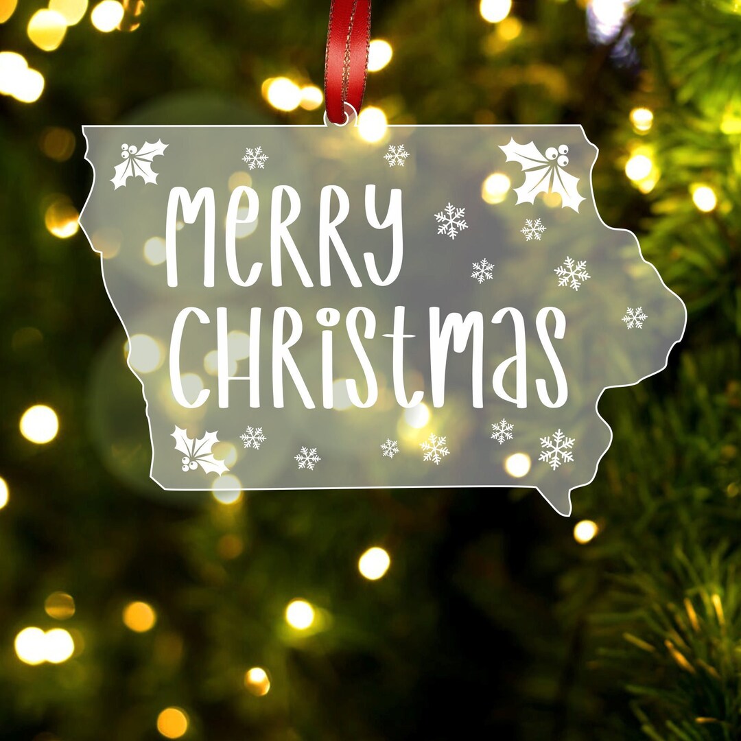Iowa Christmas Ornament, Iowa State Gift, Iowa Gifts, Iowa Decor ...