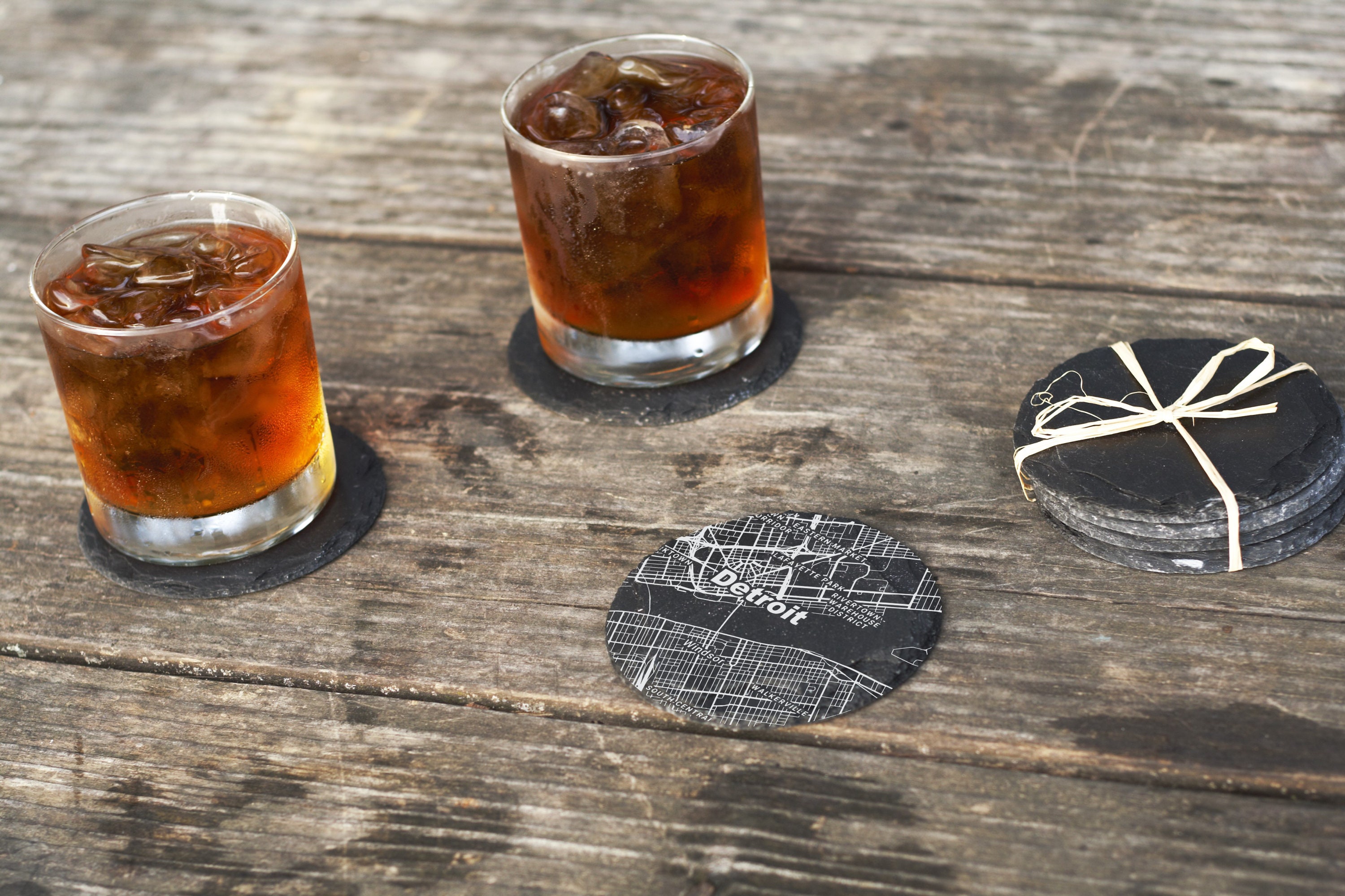 Detroit Street Map Coasters Detroit Decor Housewarming | Etsy