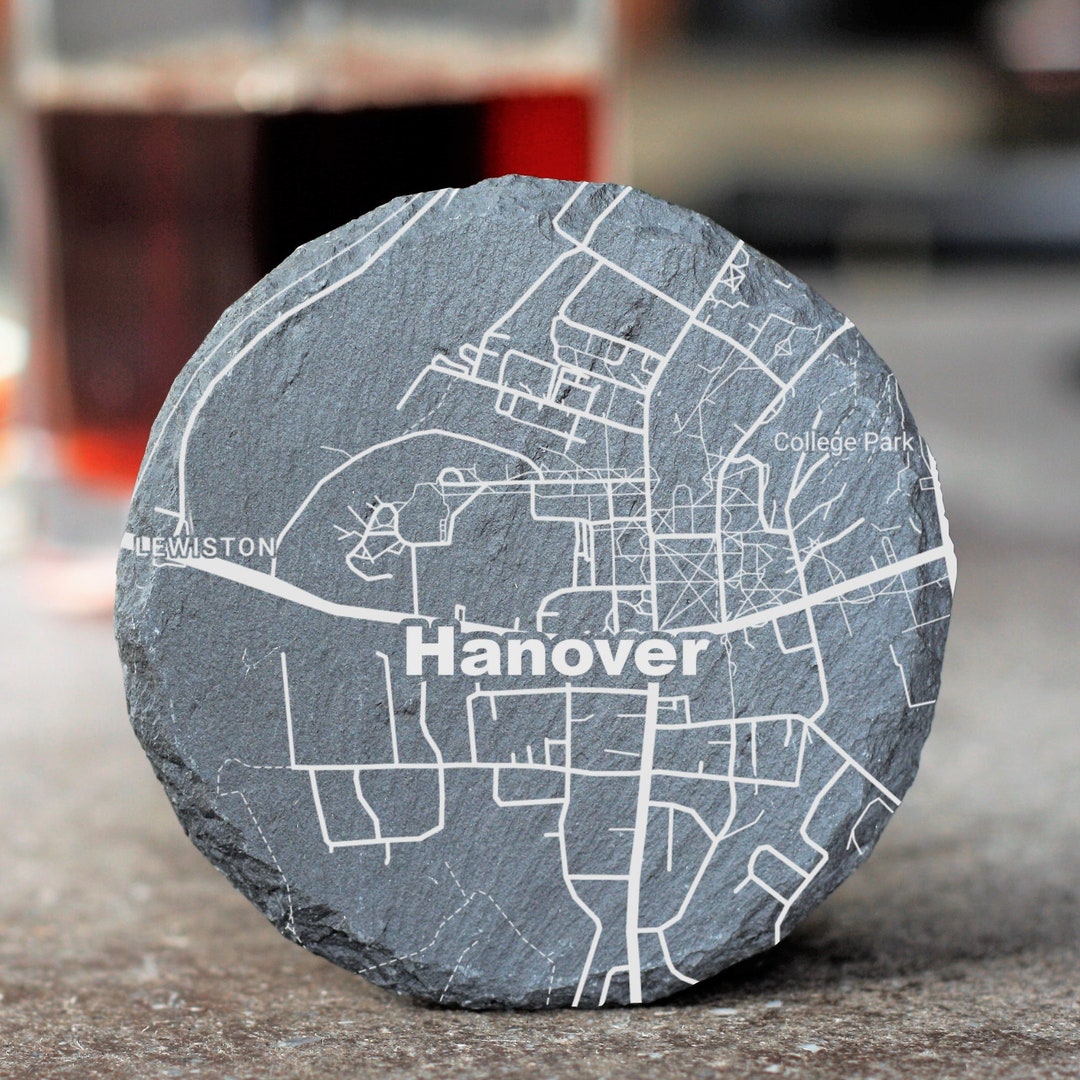 Hanover Street Map Coaster, Hanover NH Decor, Housewarming Gift ...