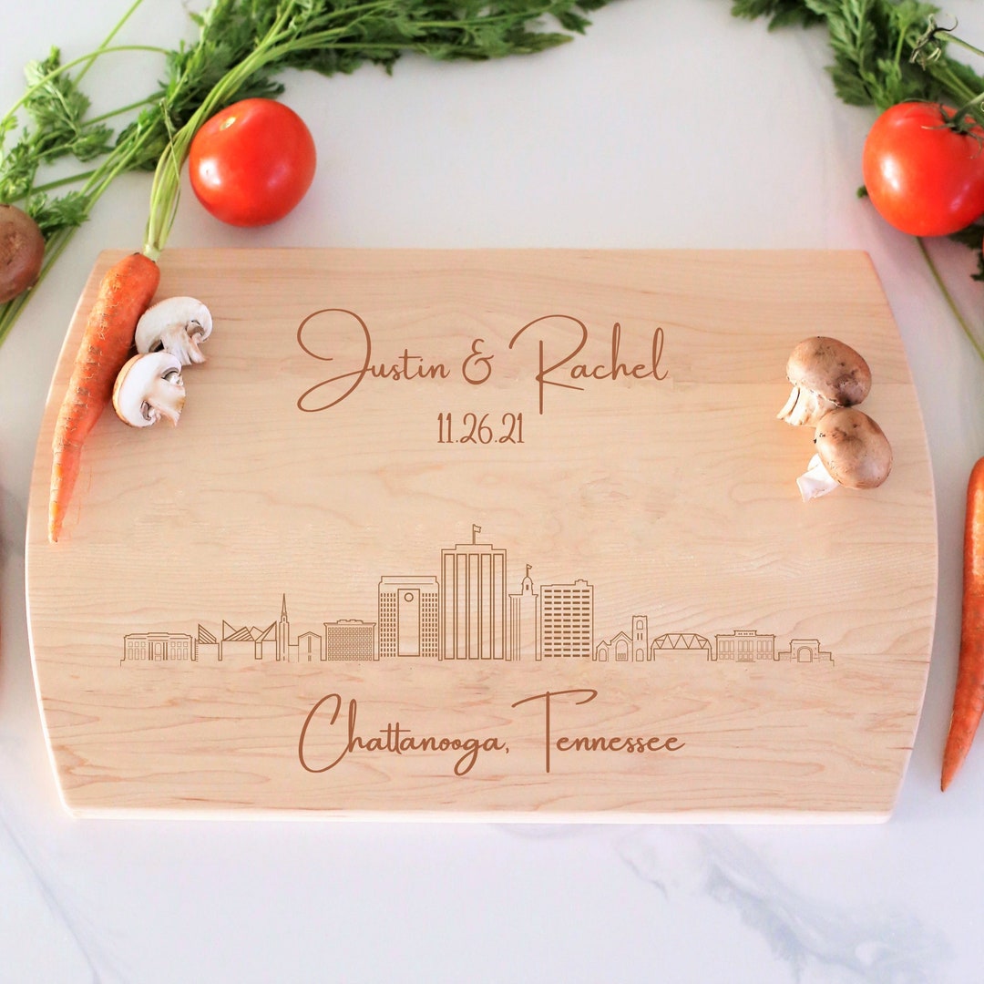 Chattanooga Skyline Personalized Cutting Board, Custom Charcuterie ...