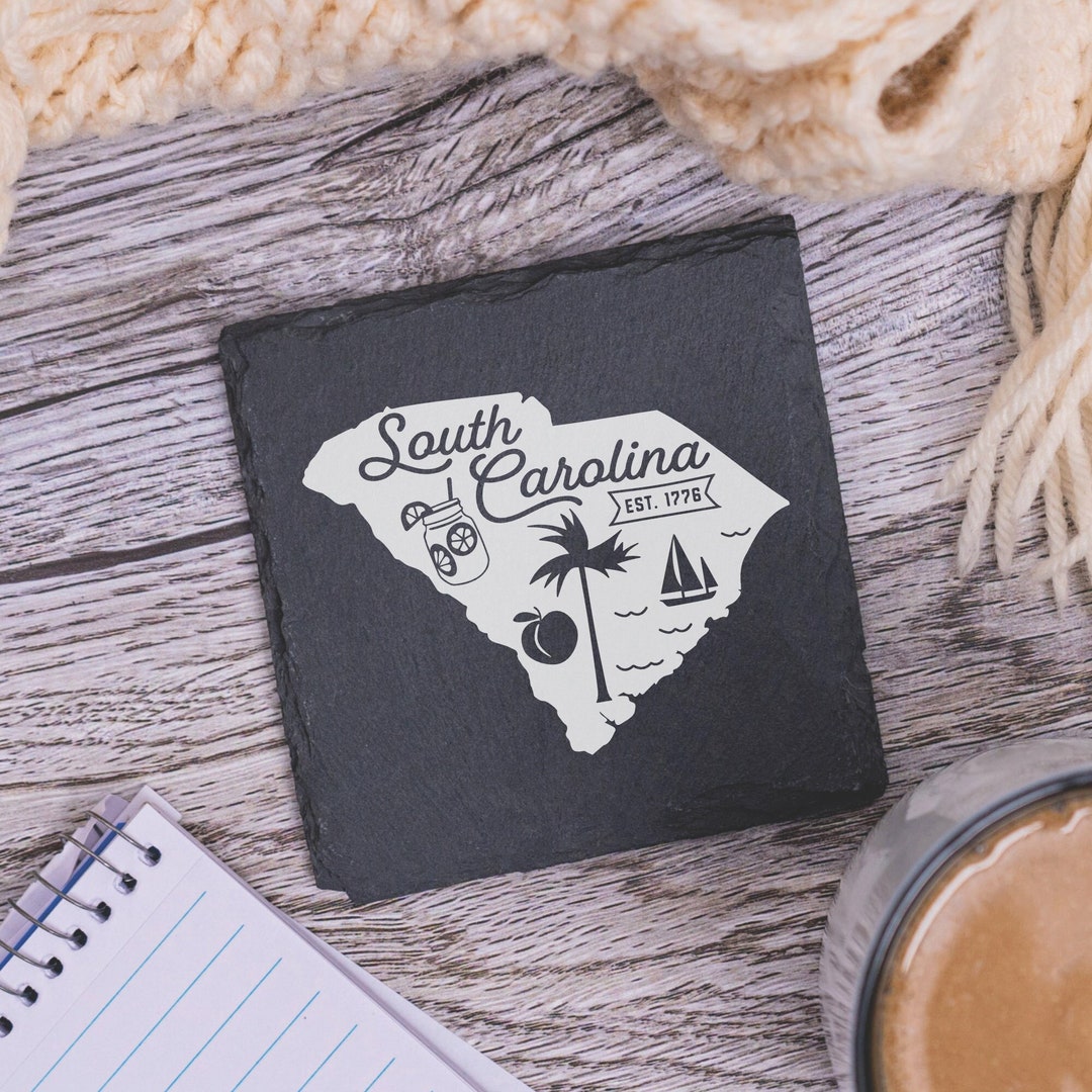 South Carolina State Coasters, Housewarming, Custom Coaster, South ...
