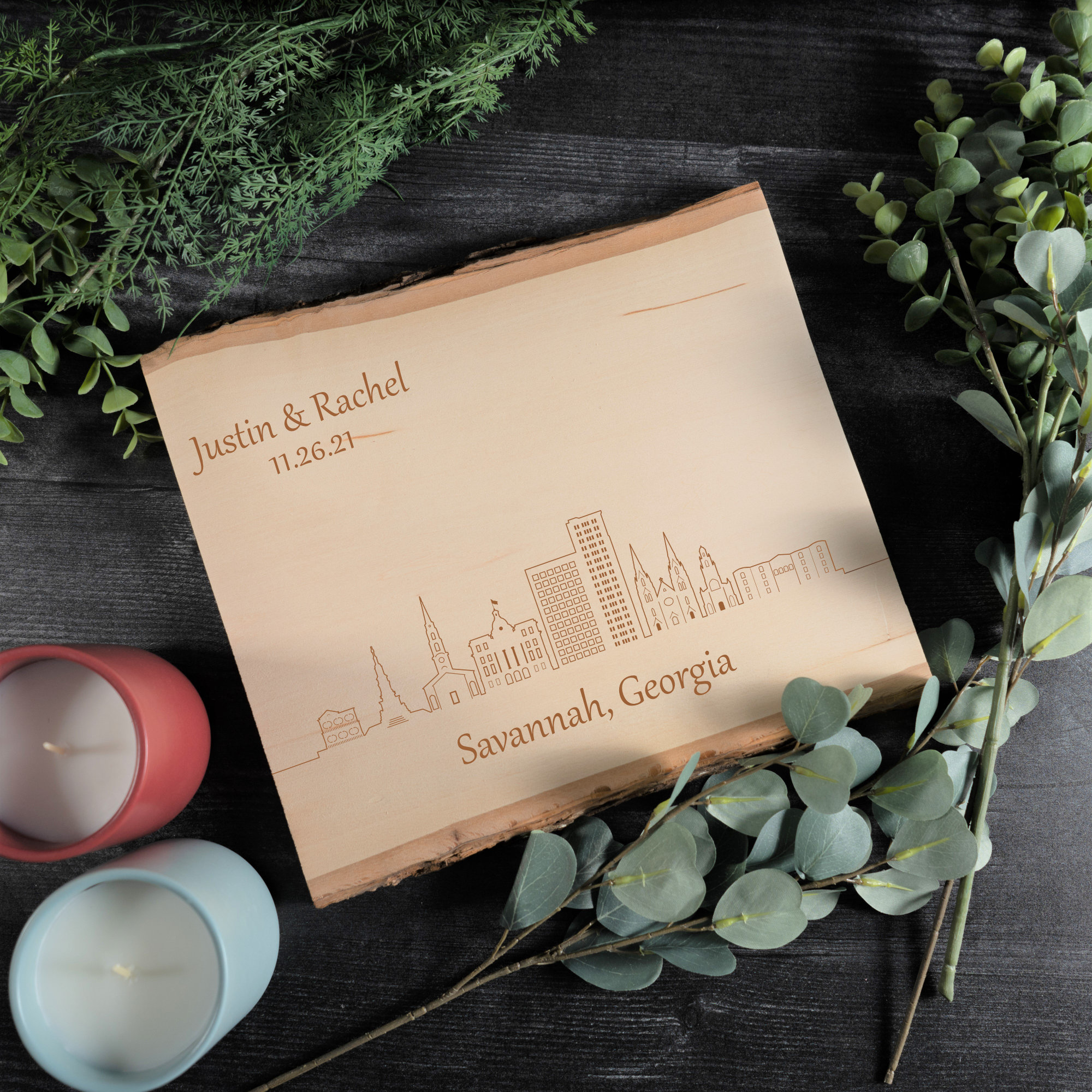 Savannah Skyline Sign Skyline Wall Art Personalized Sign for - Etsy