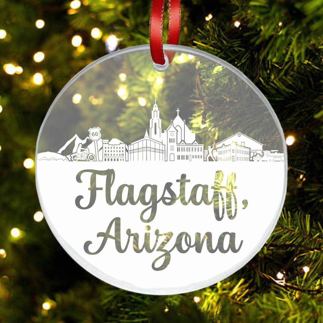 Flagstaff AZ Skyline Ornament, Flagstaff Arizona Gift, New City ...
