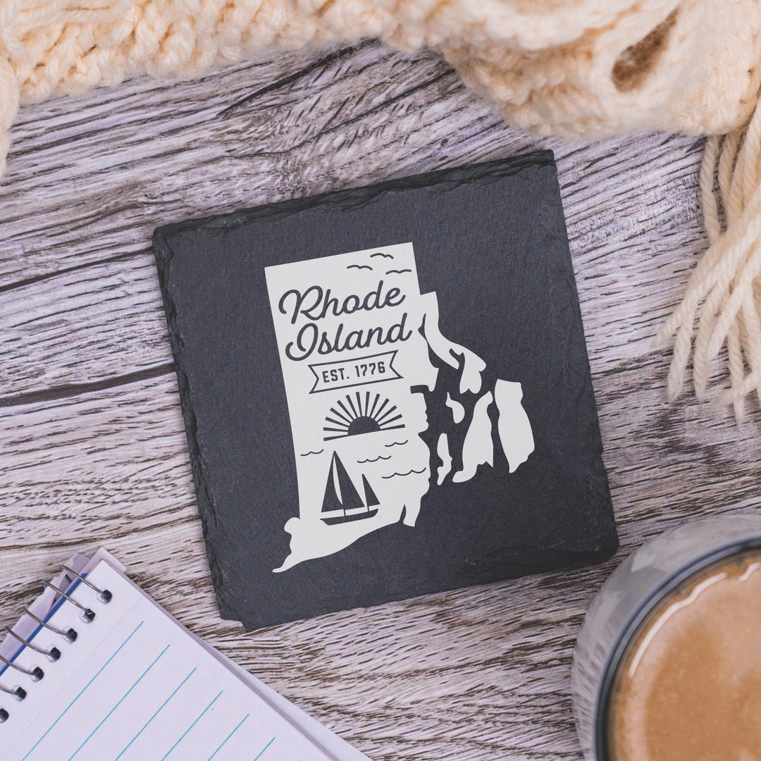 Rhode Island State Coasters, Housewarming Gift, Custom Coaster, Rhode ...