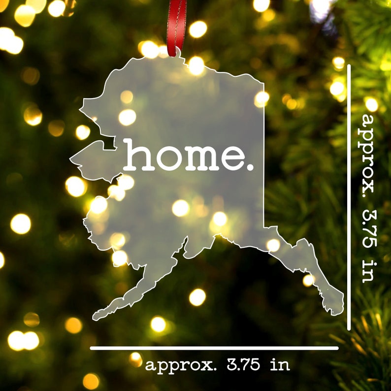 Alaska Home Ornament, Alaska State Gift, Alaska Decor, Christmas Tree ...