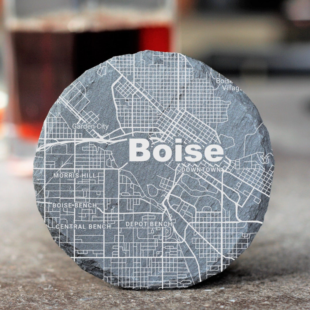 Boise ID Street Coaster, Boise Decor, Housewarming, Boise ID Gift ...