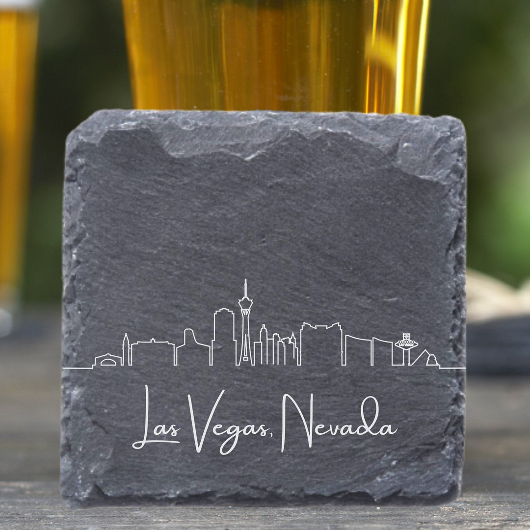 Las Vegas Skyline Coasters, Housewarming Coasters, Las Vegas Nevada ...