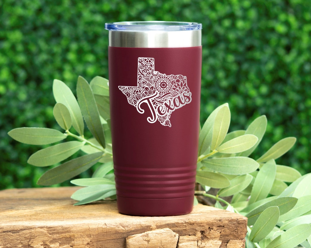 Texas Tumbler, Texas Gifts, Texas Travel Mug, Texas Coffee Tumbler ...
