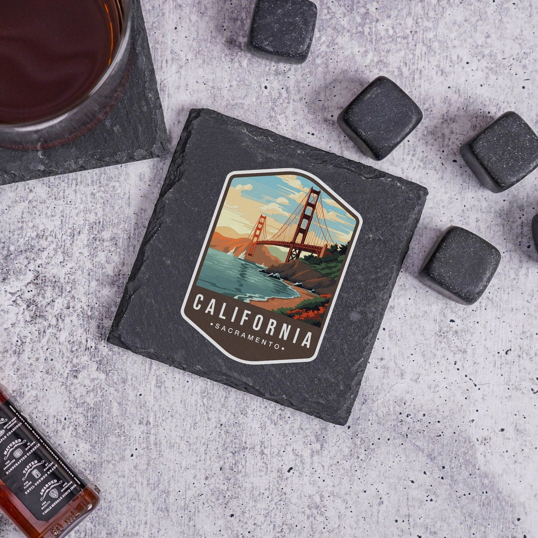 California State Coasters, California Gift, California Decor, Custom ...