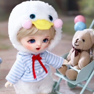 Tiny BJD Doll Full Set 1/8 BJD Fullset Posable Art Doll Ball Jointed ...