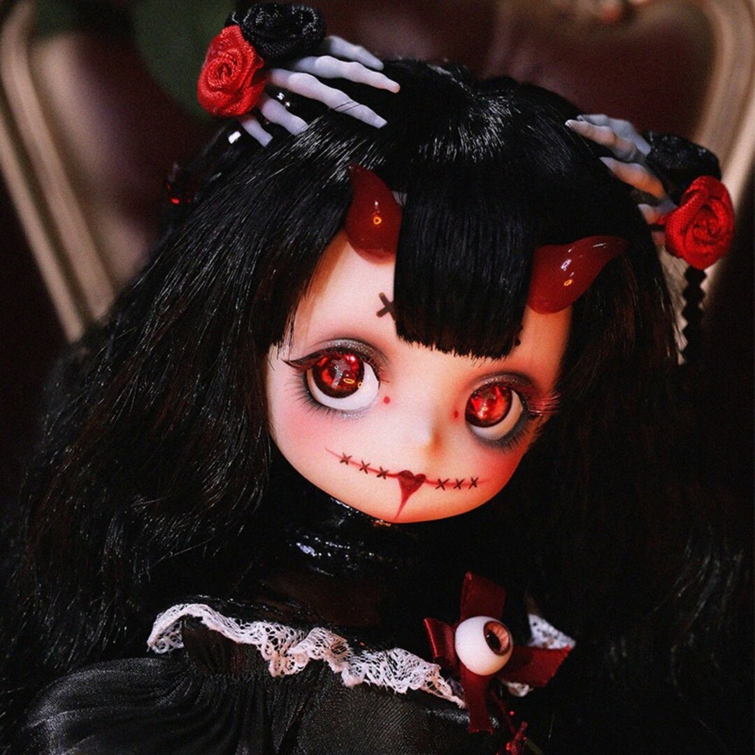 BJD Doll Full Set 1/6 Halloween BJD Fullset Scary Posable Art Doll Ball ...
