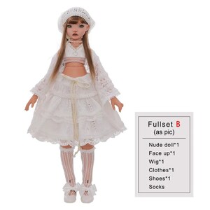 BJD Doll Full Set 1/4 BJD Fullset Posable Art Doll Ball Jointed Dolls ...