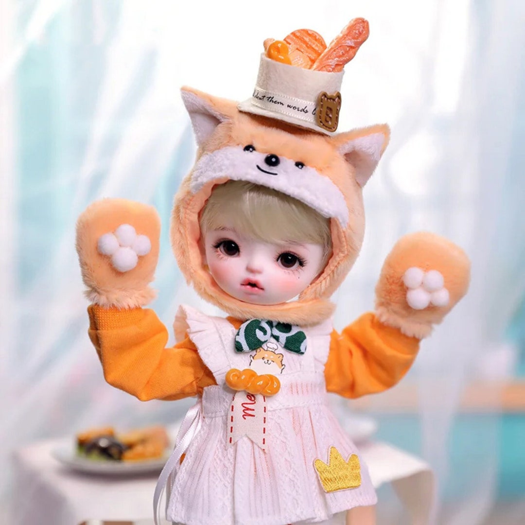 BJD Doll Full Set 1/6 BJD Fullset Posable Art Doll Cute Shiba Inu Baker ...