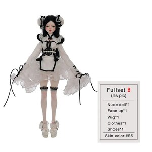 BJD Doll Full Set 1/4 BJD Fullset Posable Art Doll Ball Jointed Dolls ...
