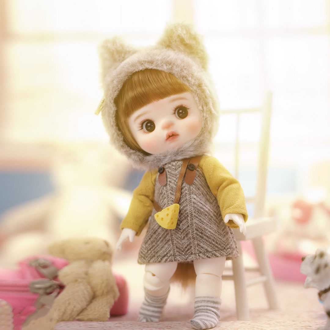 Tiny BJD Doll Full Set 1/8 Cute BJD Fullset Posable Art Doll Ball ...