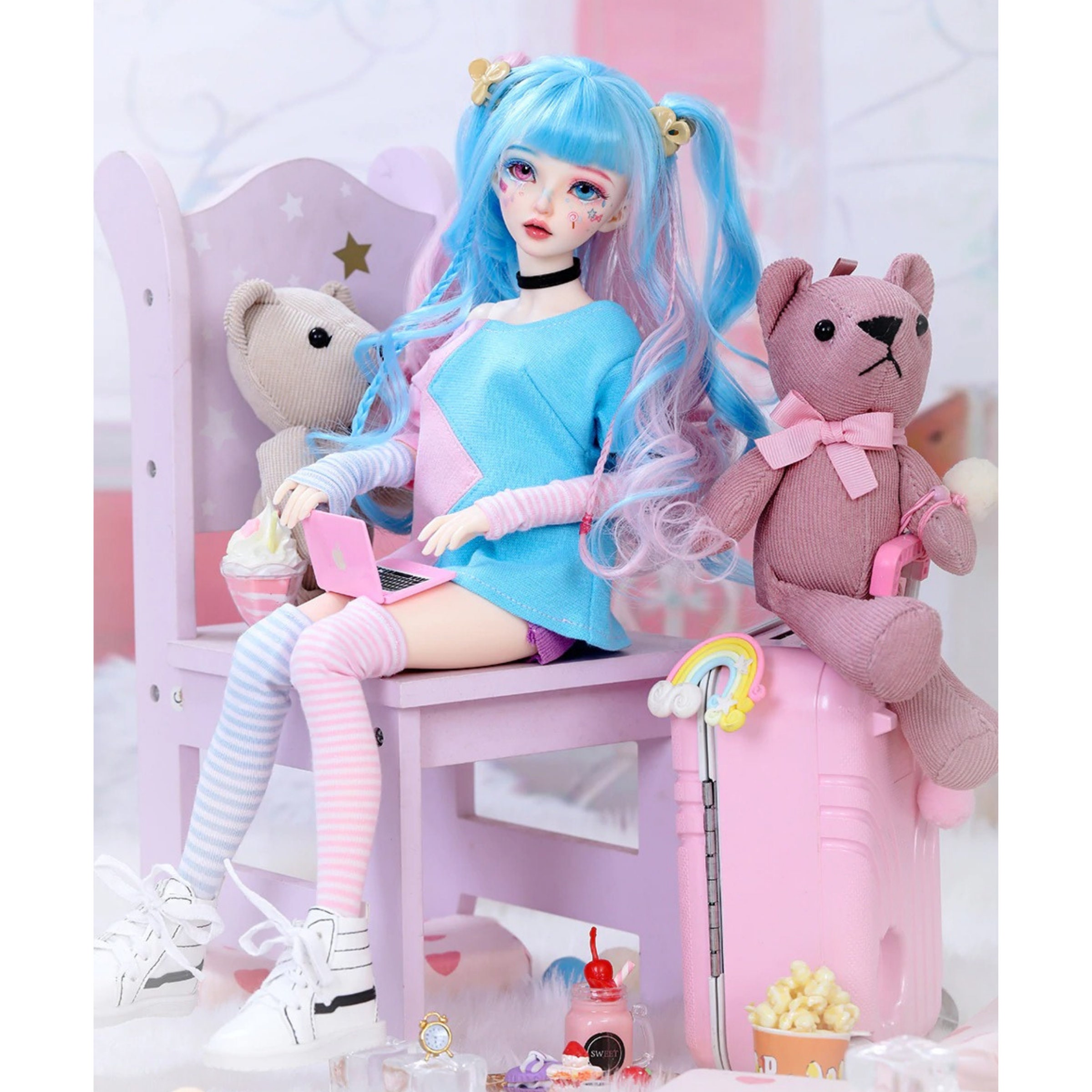 Bjd Doll Full Set 1 4 Bjd Fullset Posable Art Doll Ball Etsy