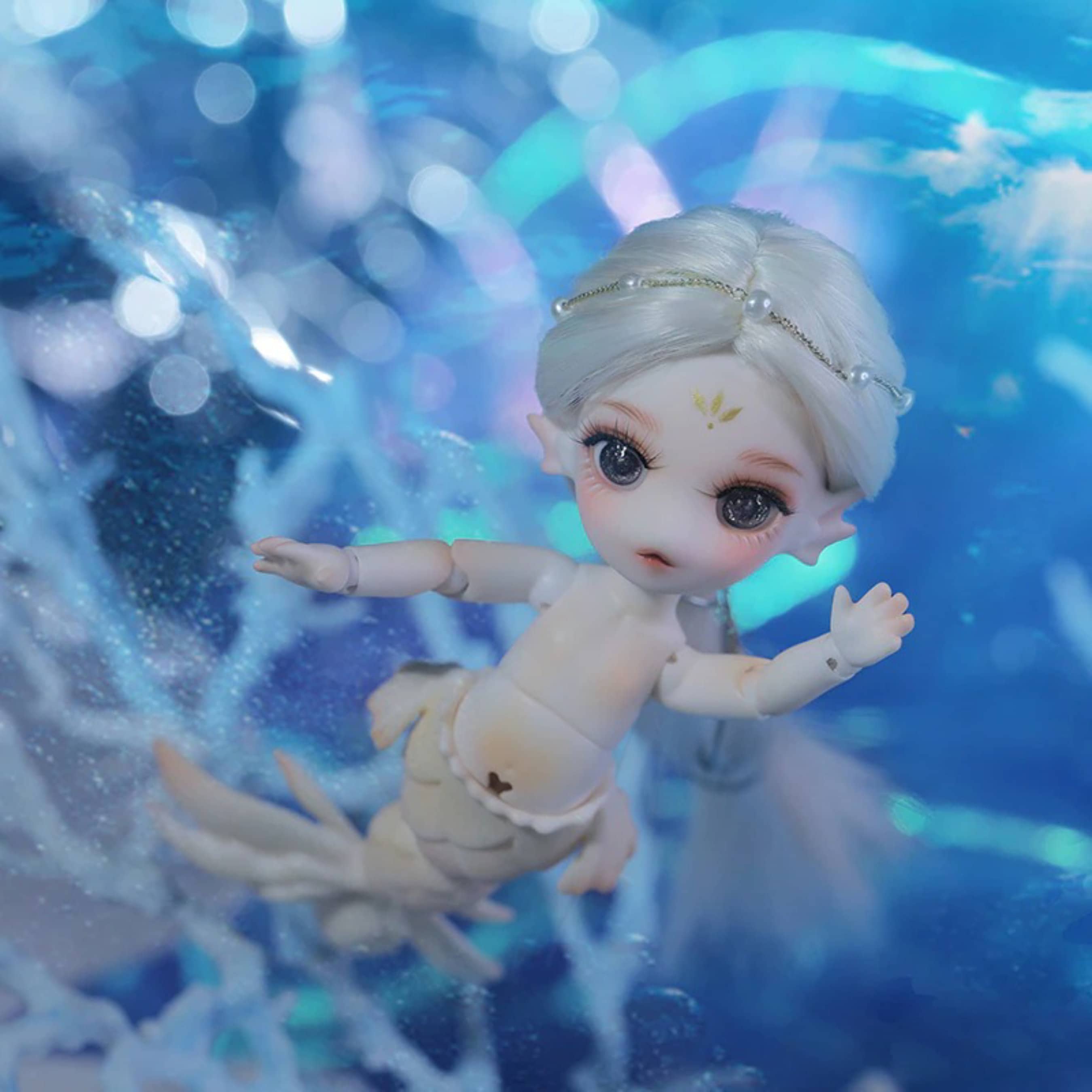 Tiny BJD Doll Full Set 1/12 Mermaid BJD Fullset Posable Art - Etsy