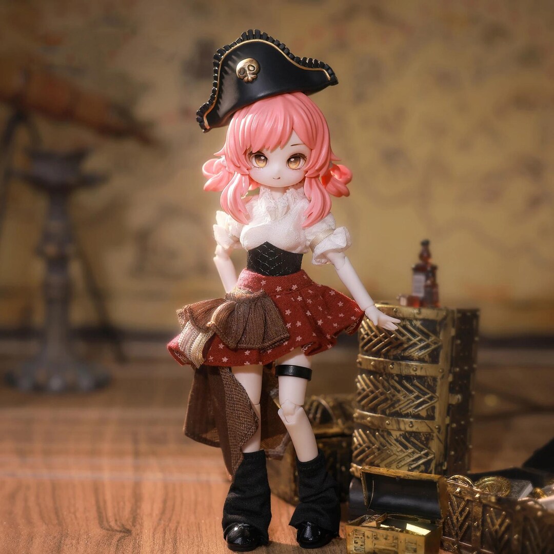 BJD Doll Full Set 1/8, Posable Resin Art Doll, Pirate Girl - Etsy